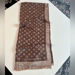 Accessories | Louis Vuitton Dupe Scarf Light Brown Tan Color Monogram ...